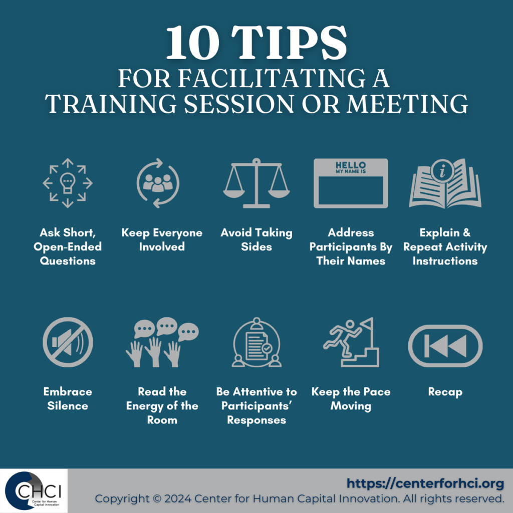 10 Tips for Facilitating a Training Session or Meeting - Center for ...